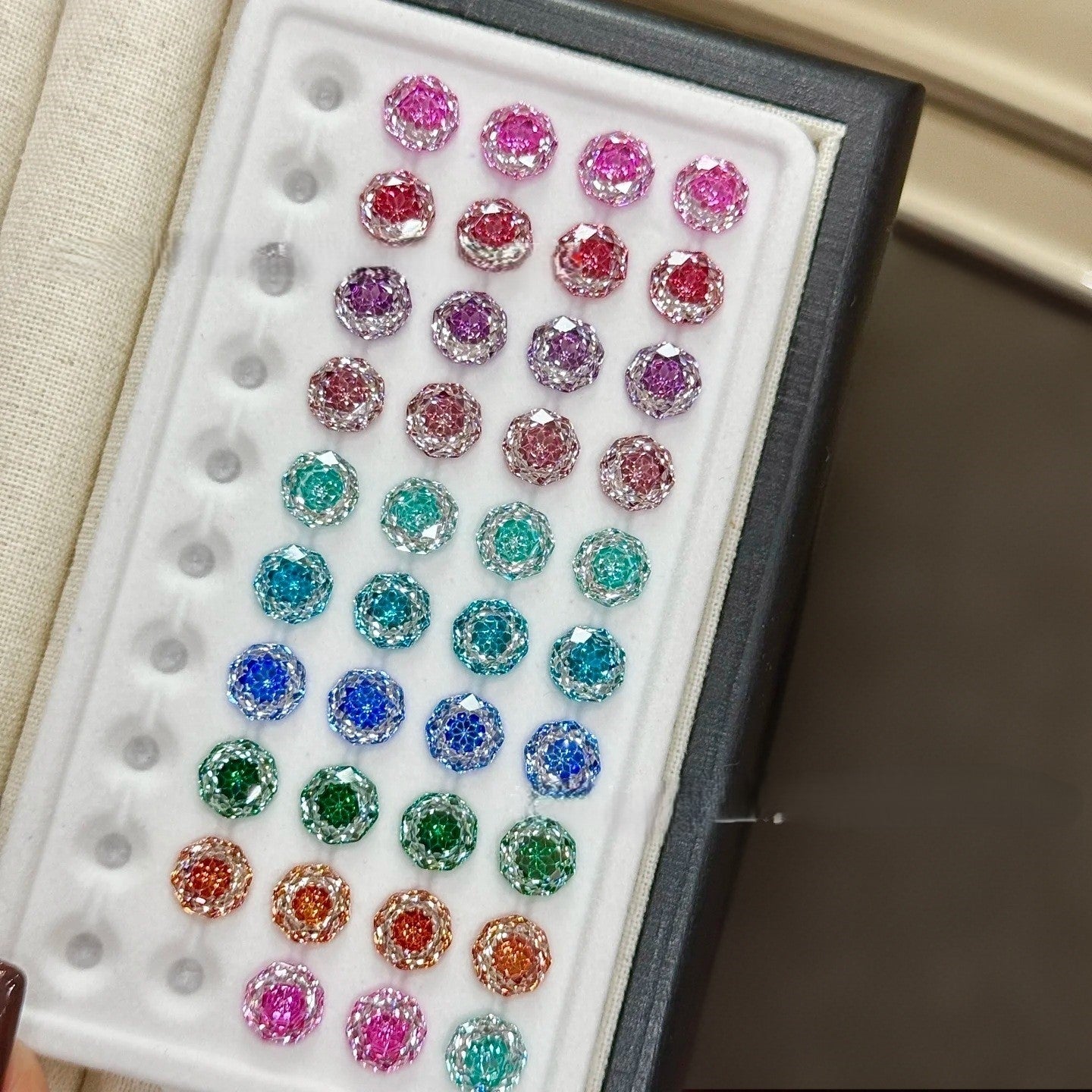 5A 6-8mm Octagonal Sweetheart Millennium Rose Cut Loose CZ Stone - 2pc ...