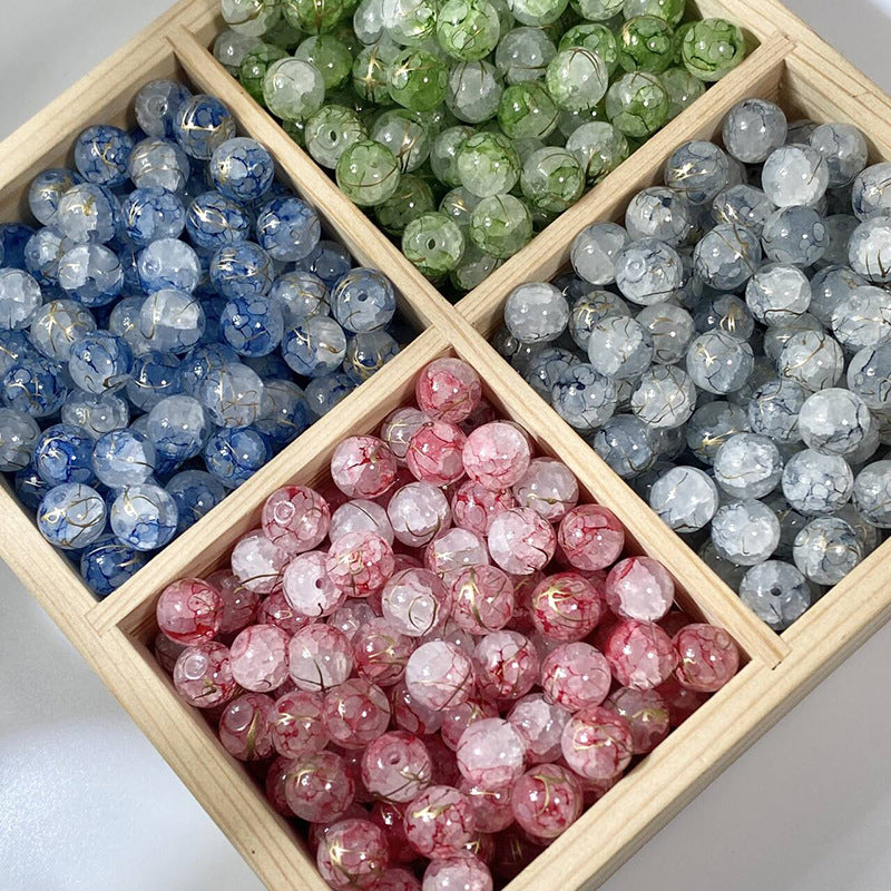 10mm Golden Thread & Jade Crackle Glass Beads – girlglowdiy